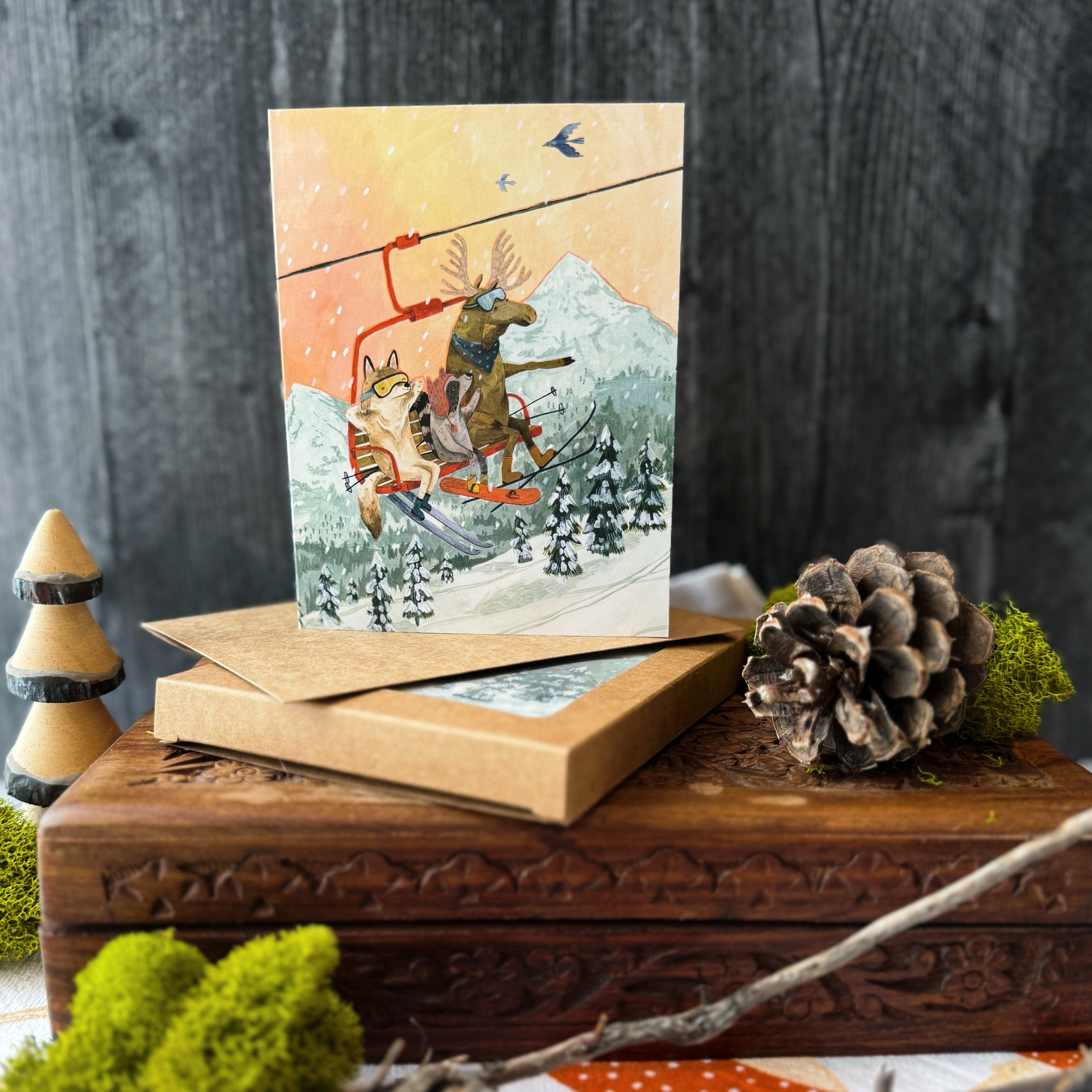 Sunset Ski Cards (Boxed Card Set) – Canyon & Cove Art